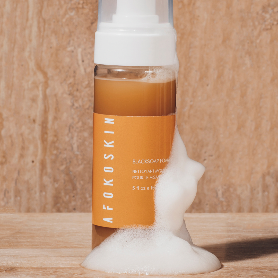 African Black Soap Foaming Face Wash | AFOKOSKIN | AFOKOSKIN